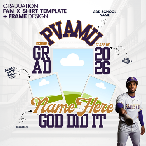 Editable Fan + Shirt Template (1 Drag-and-Drop Frames) | The Doula ...