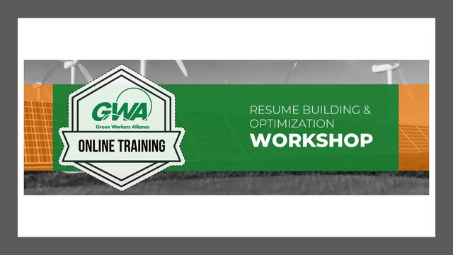 #3. RESUME OPTIMIZATION - GWA ONLINE TRAINING COURSE Presented By ...