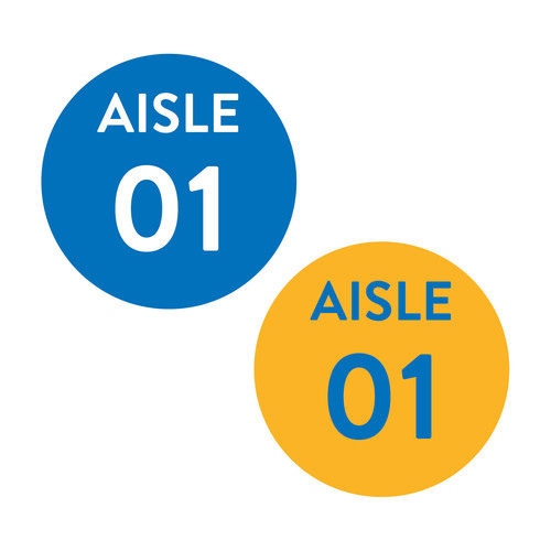 Aisle Identifier Floor Graphics - Circle | Signs For Warehouse