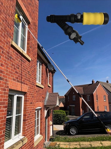 Telescopic 4M Window & Fascia Cleaning Brush With Soap Dispenser ...