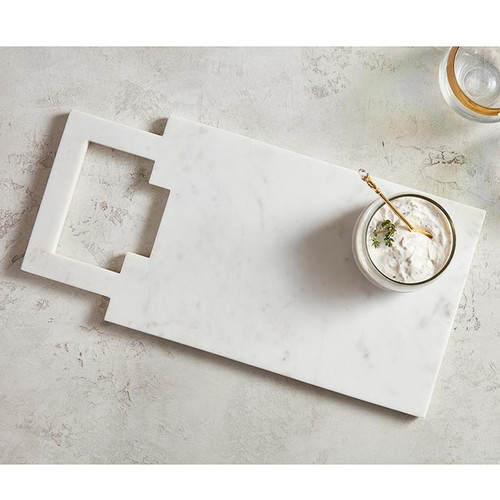 Marble Board W/ Contemporary Handle | Silver Linings Gifts