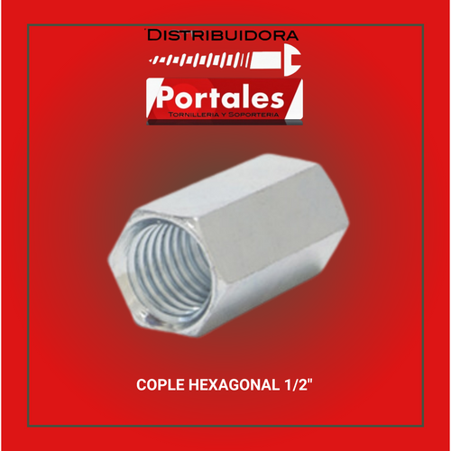 COPLE HEXAGONAL 1/2" | tornillosportales