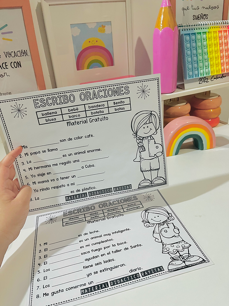 Escribo oraciones