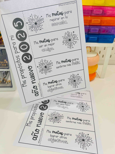 Interactivos Mis propósitos del 2025 | Material Didáctico Rayitas