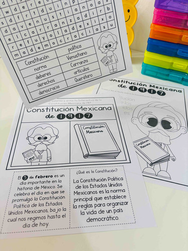 Actividades De La Constitución Mexicana Material Didáctico Rayitas
