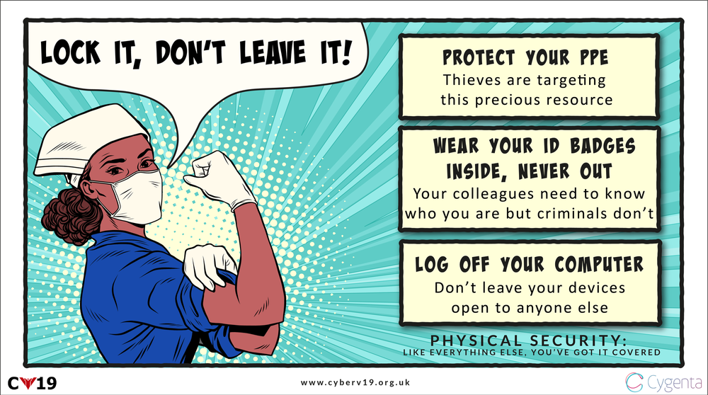 Our physical security awareness campaign for the CV19 Cyber Volunteers