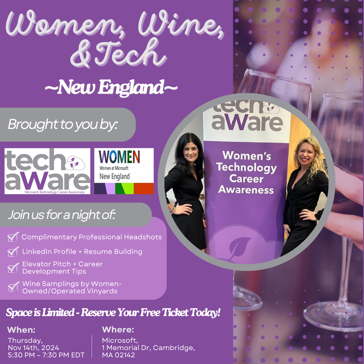 Women, Wine, & Tech - New England | Techaware