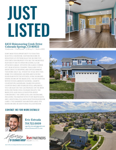 1 Sided Flyer | Homes of Expansion