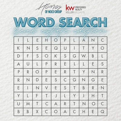 NOCO-REAL ESTATE WORD SEARCH | Homes of Expansion