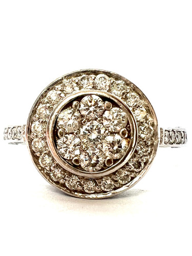 Double Diamond Step Cluster & Band | Gem Culture | Engagement Ring