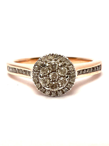 Rose Gold Cluster Diamond Ring | Gem Culture