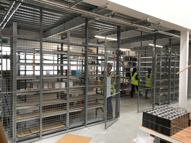 Securing a warehouse perimeter, for additional security, using welded ...