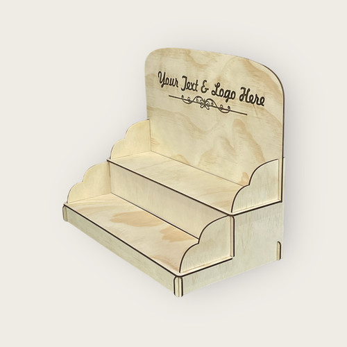 2 Tier Retail Display Stand - Wooden Display Stand - Shelving Unit ...