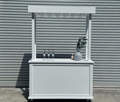 Large size - MDF Mobile foldable Bar Cart with Roof - Event Collapsible ...