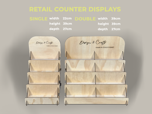 Single - Double - Set of two - Retail Display Stand - Wooden Display ...