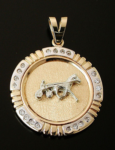 Standardbred Two Tone Gold Coin with Diamonds | Bow River Jewelry