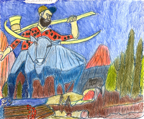 "Paul Bunyan And Babe" by Franklin Armstrong | Project Onward