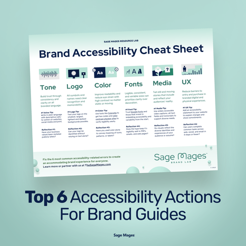 Brand Accessibility Cheat Sheet | The Sage Mages