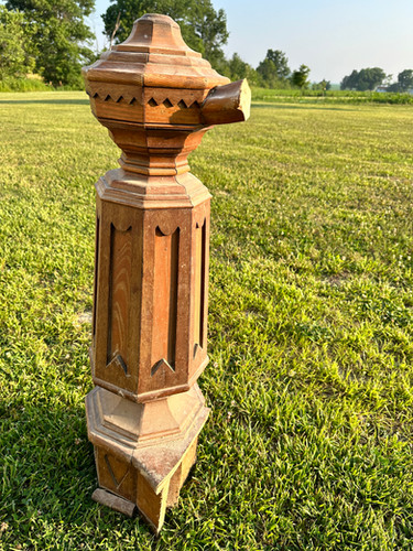 Antique Wooden Staircase Post | County Corner Farm