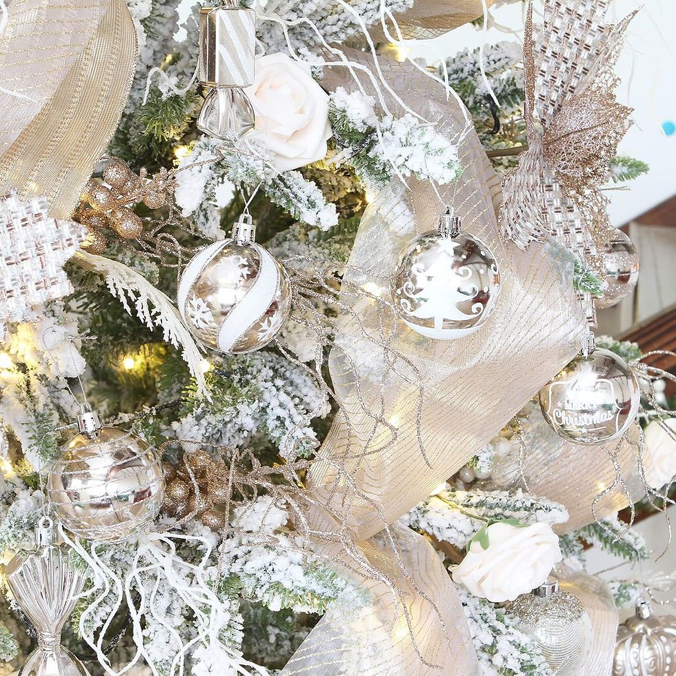 How to decorate your Christmas Tree - Champagne Palette