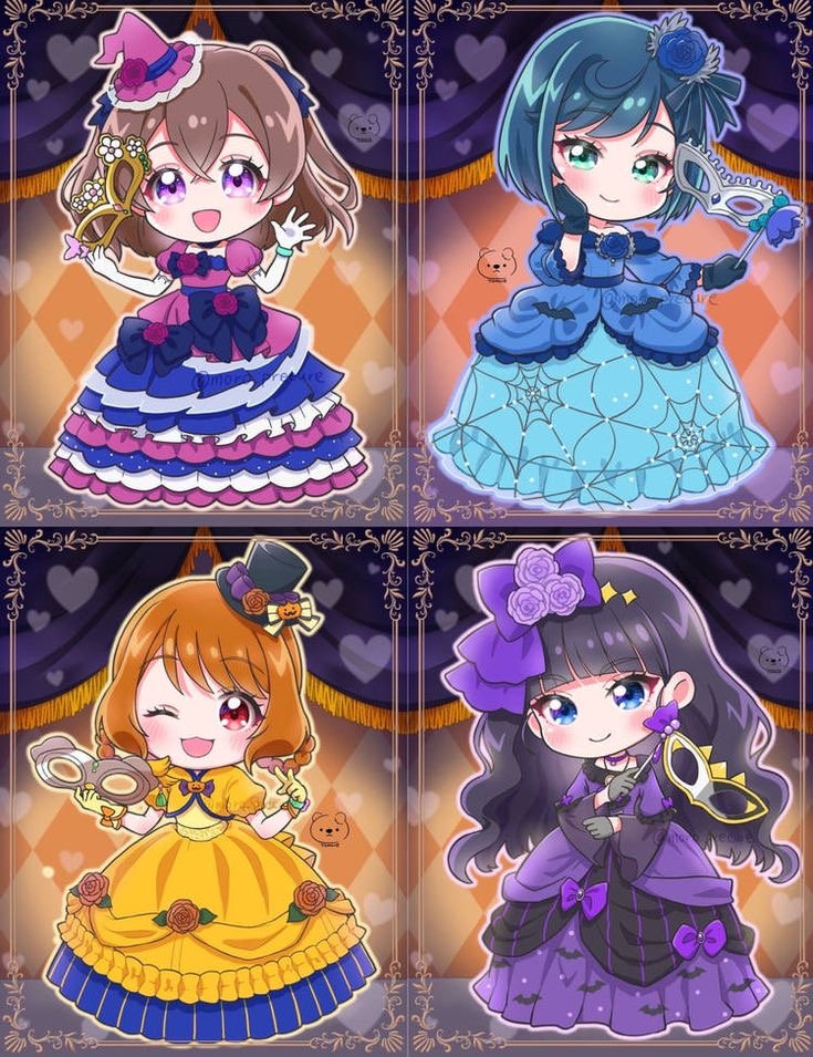 Delicious Party Pretty Cure Masquerade chibis mural