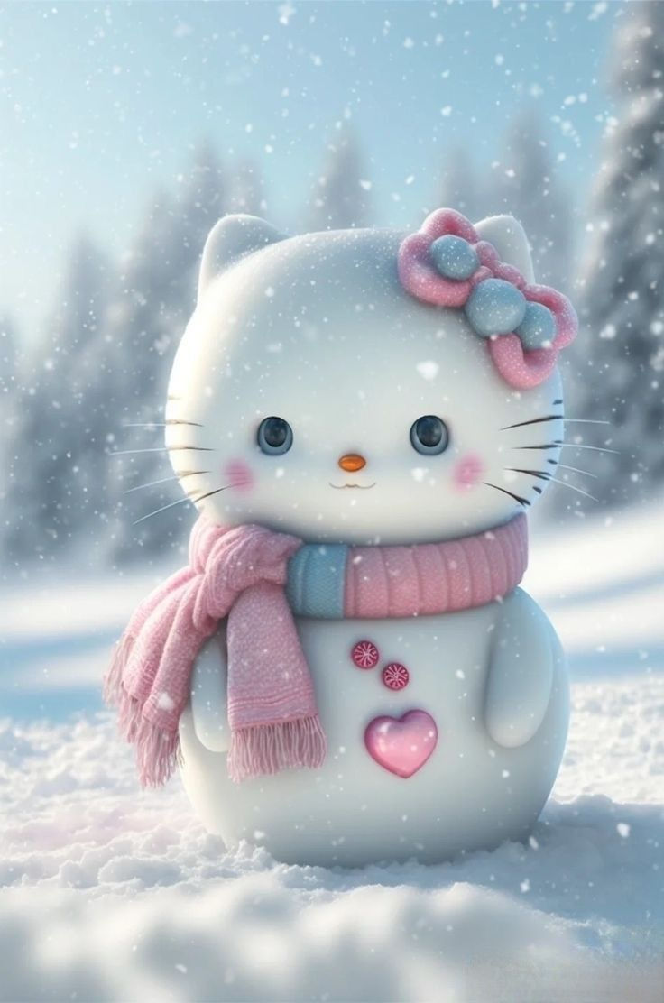 Hello Kitty snowman