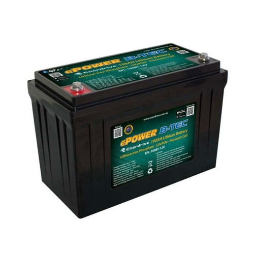 Enerdrive ePOWER B-TEC 100Ah Lithium Battery | 12Volt Solar Systems