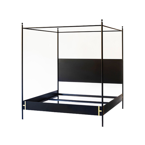 Josephine Black Metal Canopy Bed
