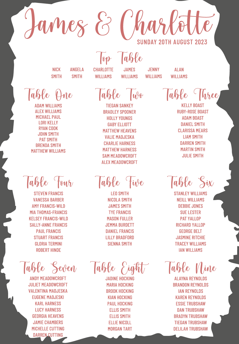 Table Plan Designs Templates | epiceventhire