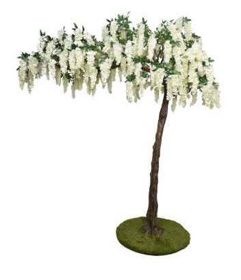 Cream Short Wisteria Artificial Tall Canopy Tree (320cm) | Bring the ...