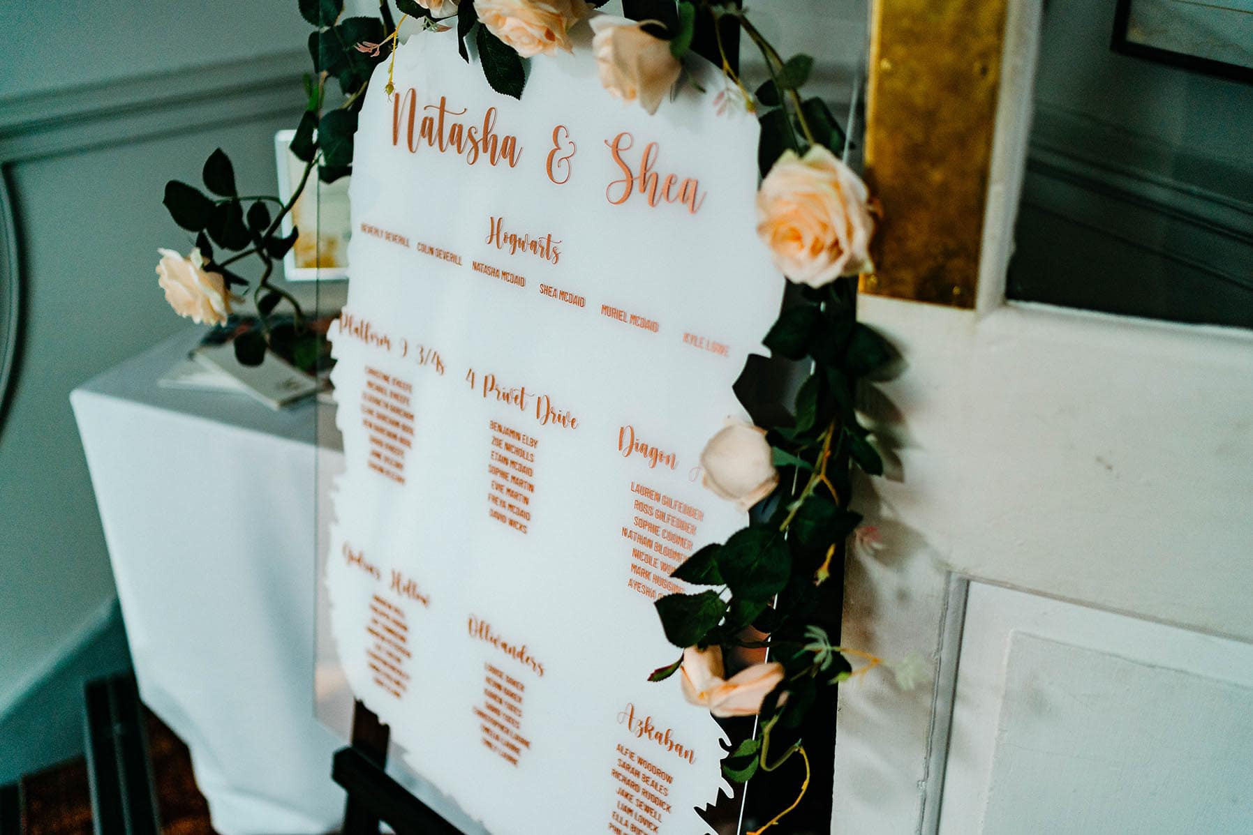 A1 Table Plan - Acrylic with Painted Back