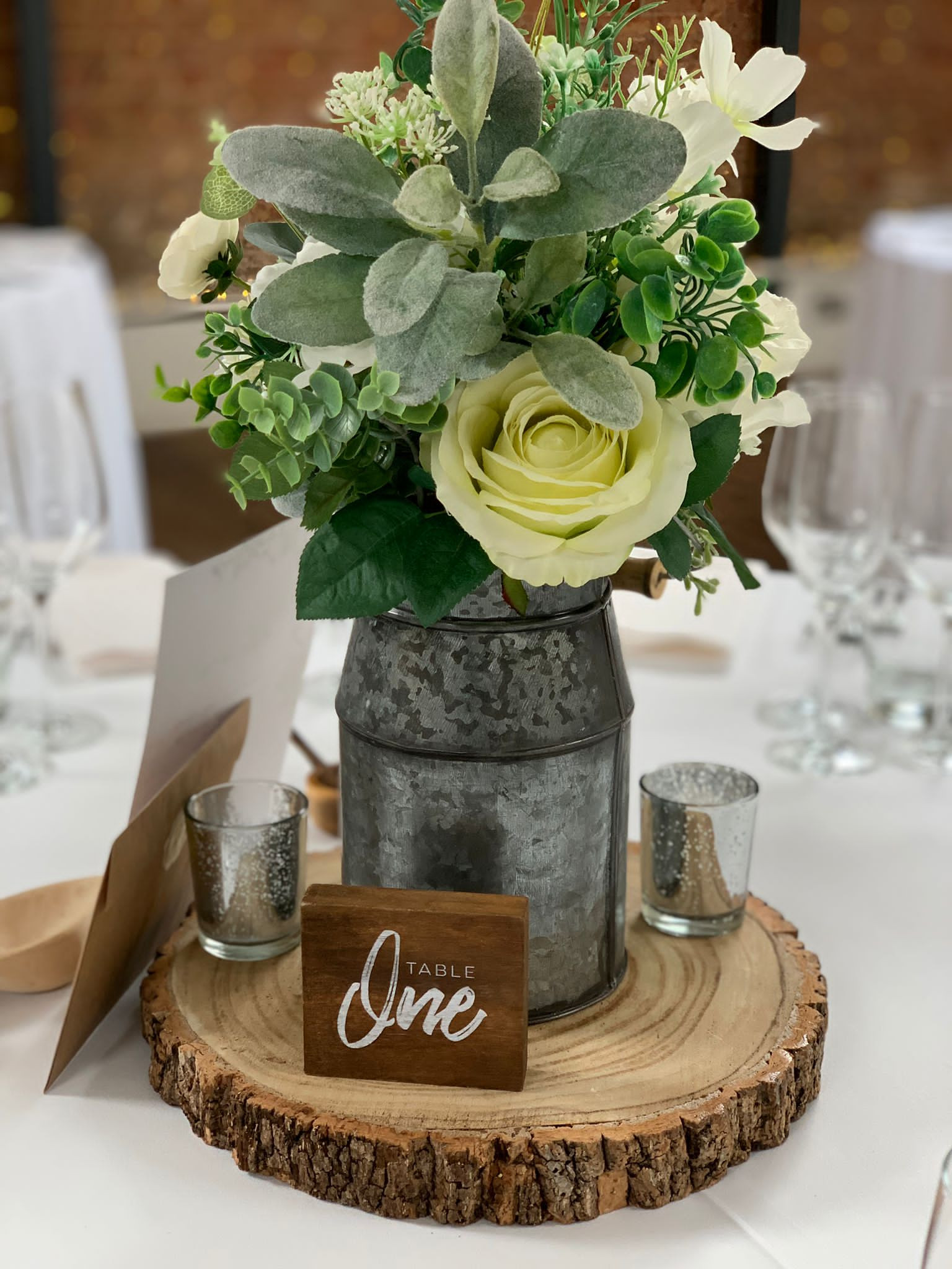 Wooden Table Number Block