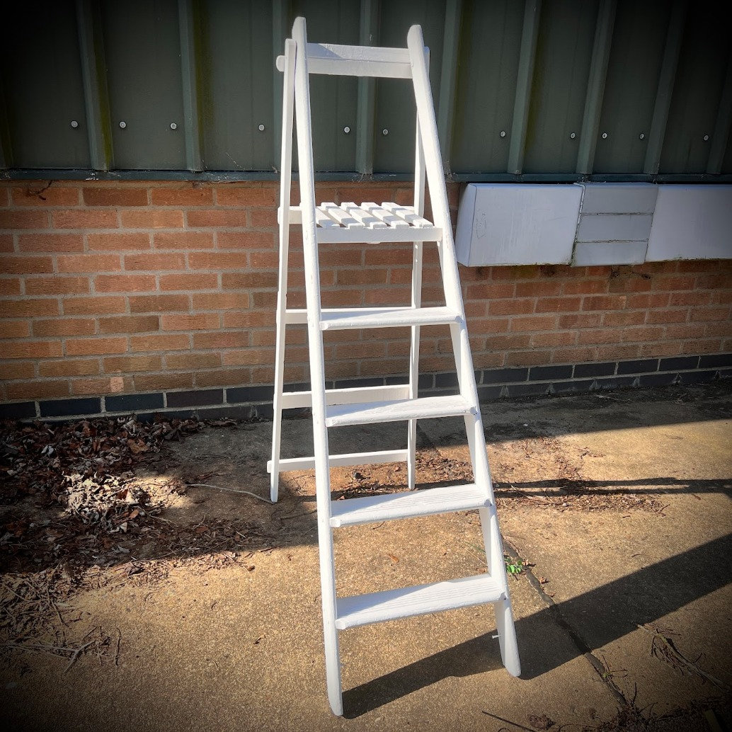 Large White Wooden Ladder