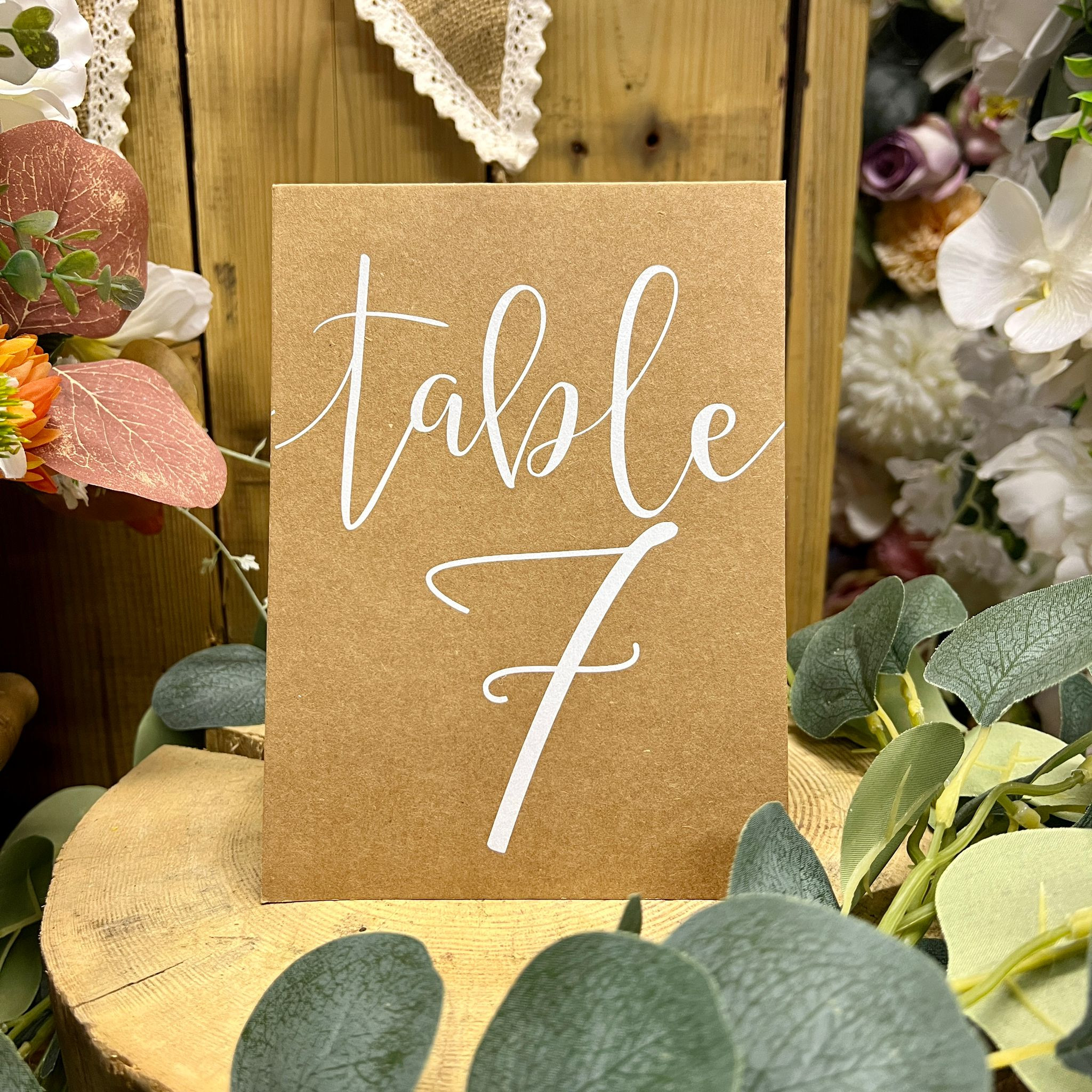 Large Tent Kraft Card Table Numbers