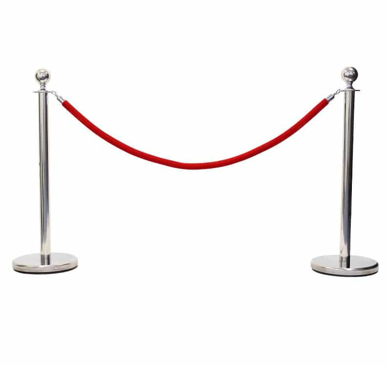 Post and Ropes - Red Ropes