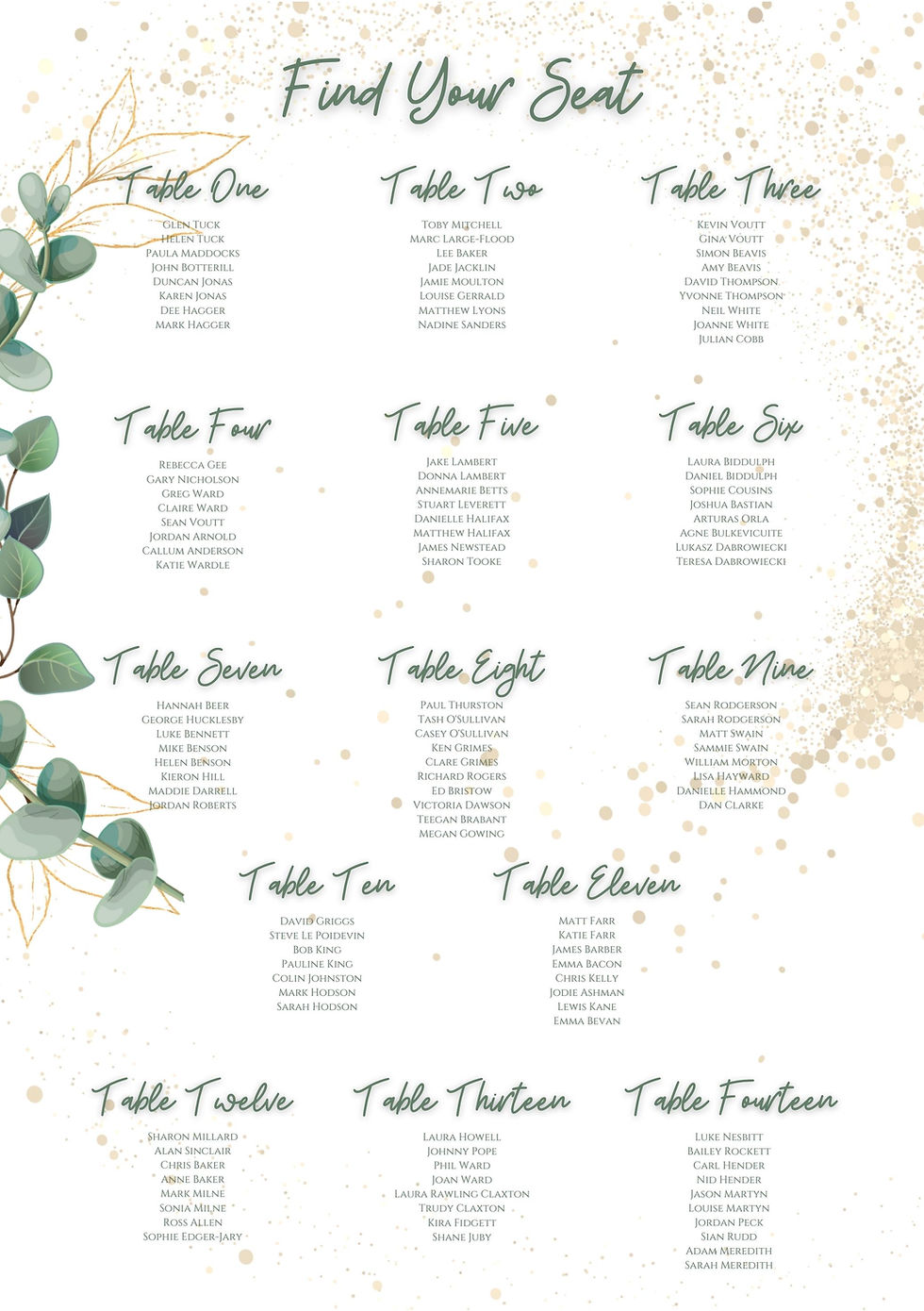 Table Plan Designs Templates | epiceventhire