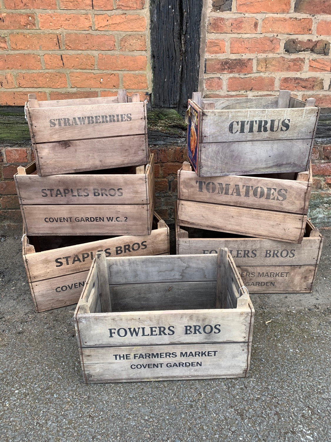 Vintage Style wooden Crates 3 sizes