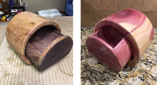 Walnut and Eastern Red Cedar Keepsake Boxes | The Sawdust Factory