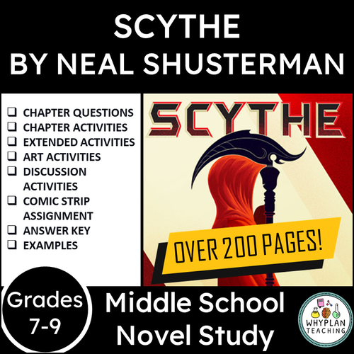 Middle School Novel Study | Scythe | Neal Shusterman