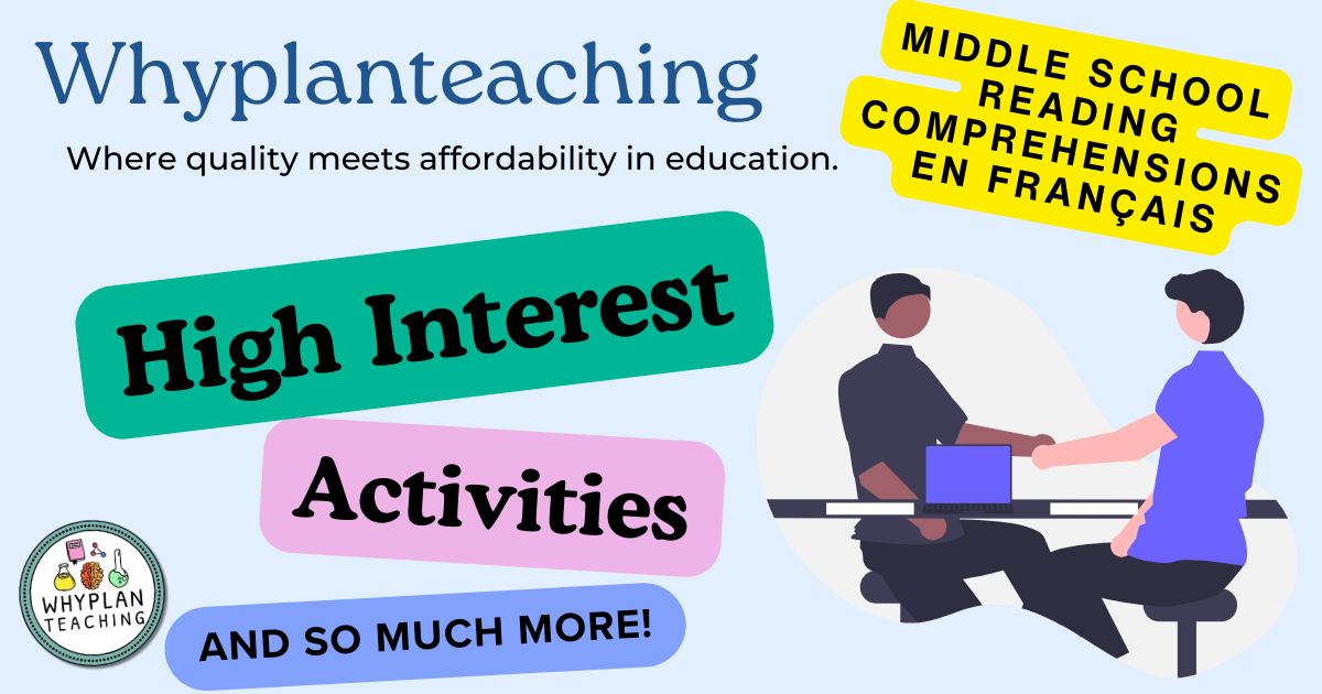 French reading Comprehensions | Whyplanteaching