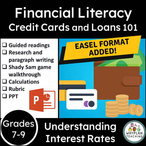 Middle School Ontario Financial Literacy | Credit Cards | PPT
