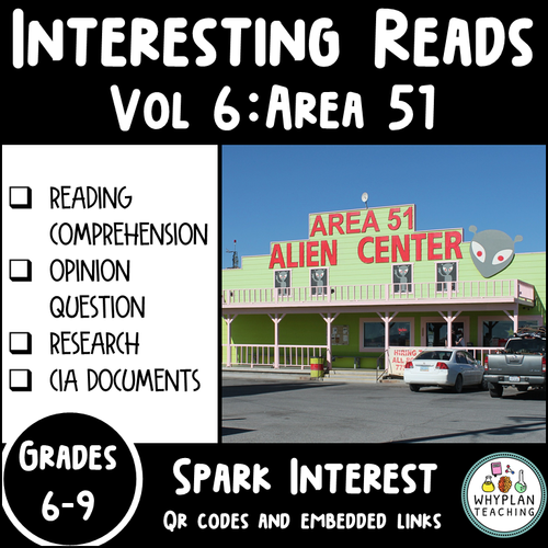 Area 51 | Middle School Reading Comprehension | Research | Grades 6-9