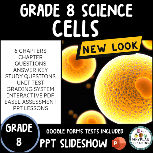 Grade 8 Cells Ontario Science Unit Workbook + PPT