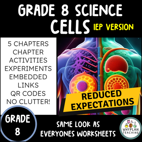 Grade 8 Ontario Science IEP Cells Unit
