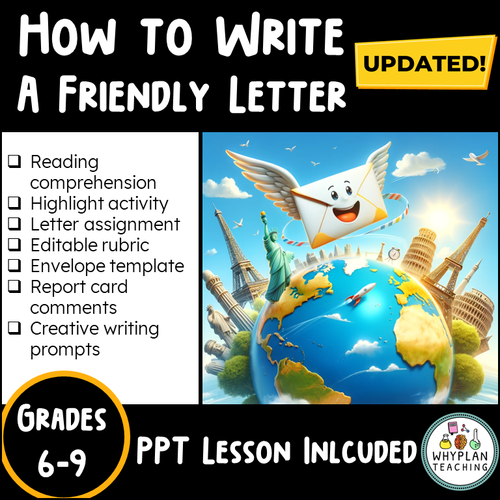 Writing A Letter| Middle School Language Resource | Grades 6-10