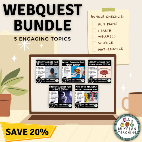 Internet Scavenger Hunt WebQuest Bundle | Teacher Resource