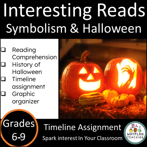 Middle School Halloween Reading Comprehension | Symbolism | Assignment