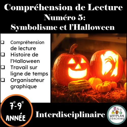 Middle School French Reading Comprehension | Halloween | Whyplanteaching