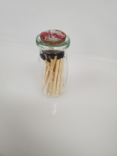 Glass Match Jar with Cherry Blossom top | Lucy Lu Designs