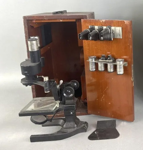 Spencer Lens Co, Buffalo NY Microscope in Box | Koch Antiques